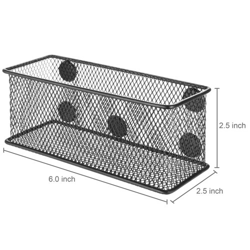 MyGift Wire Mesh Magnetic Storage Basket | Wayfair