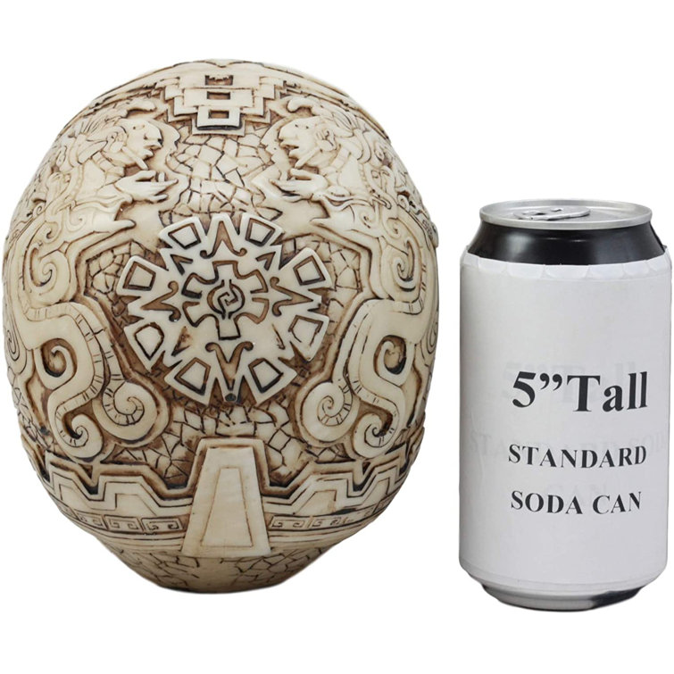 The Holiday Aisle® Crystopher Aztec Gods Skull Figurine | Wayfair