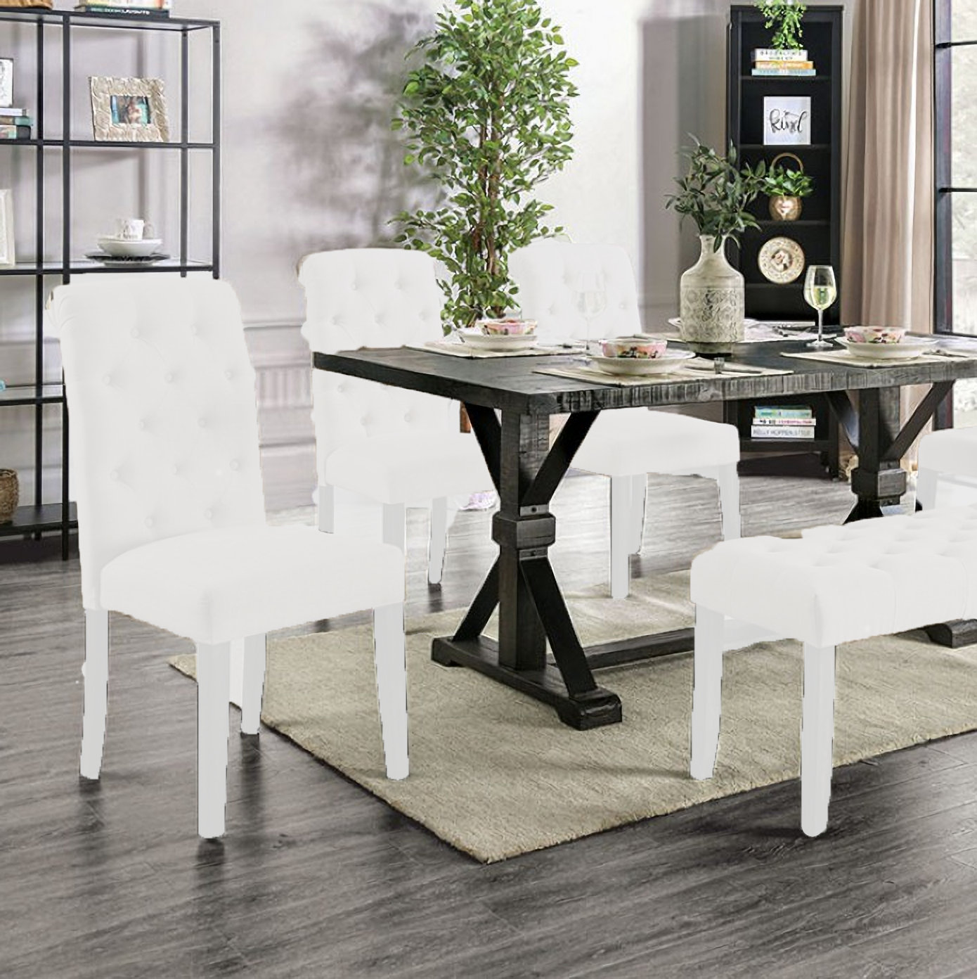 Lark Manor Adaiah 42" Trestle Dining Table | Wayfair