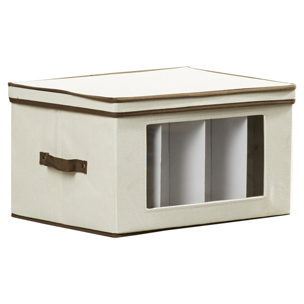 Rebrilliant Canvas Tall Window Fabric Storage Box & Reviews | Wayfair