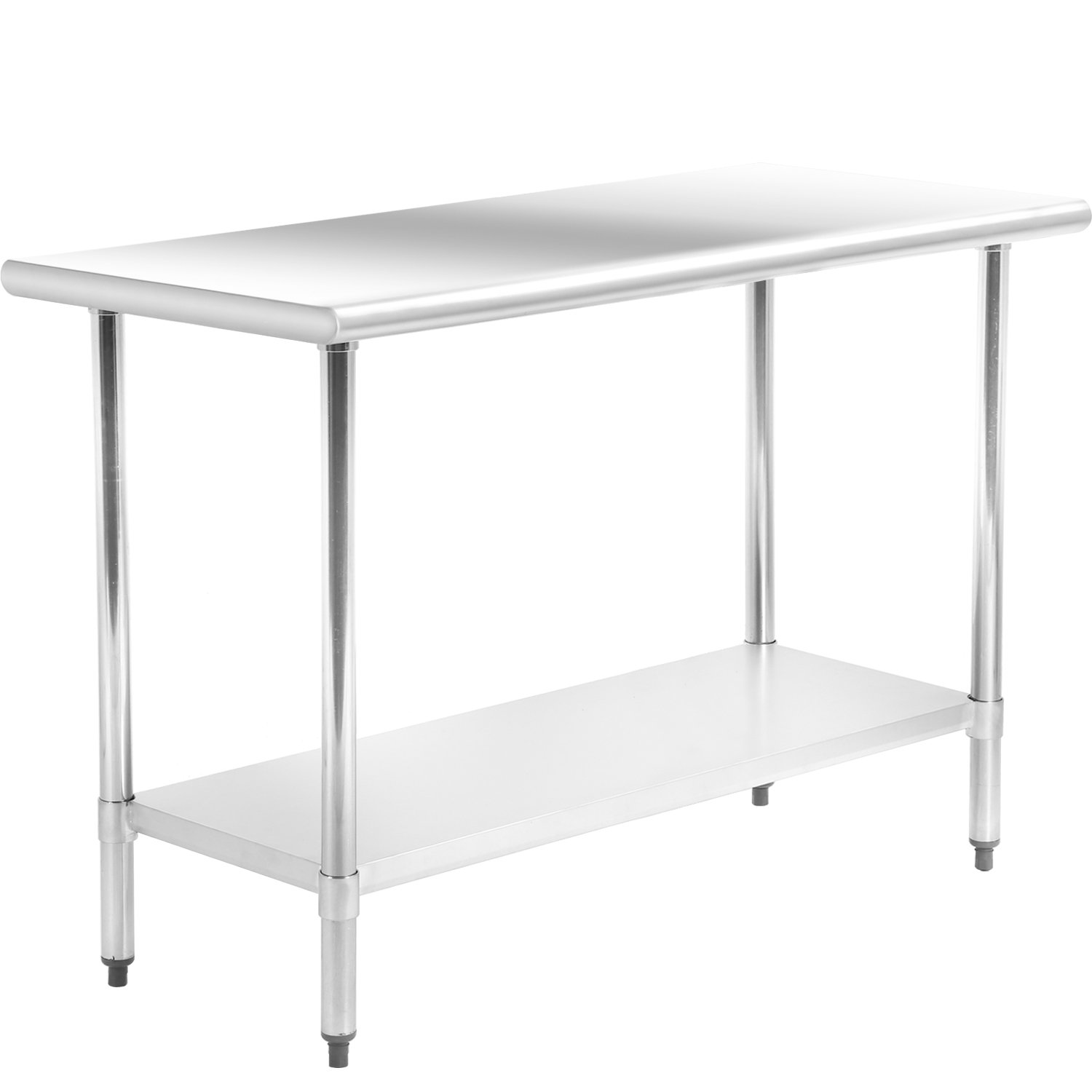 BestOffice 24.03'' W Stainless Steel Adjustable Work Table Undershelf ...