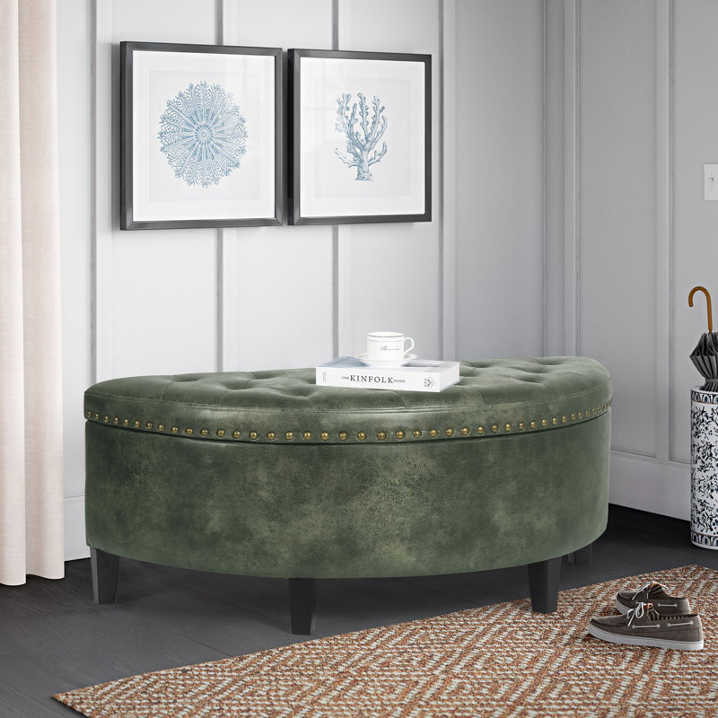 Red Barrel Studio® Zalayah Faux Leather Upholstered Storage Bench | Wayfair