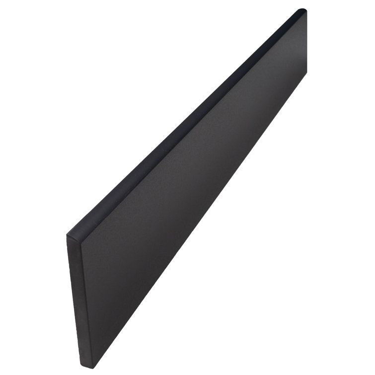 Qube Tiles 24" x 4" Matte Porcelain Bullnose Tile Trim in Absolute ...