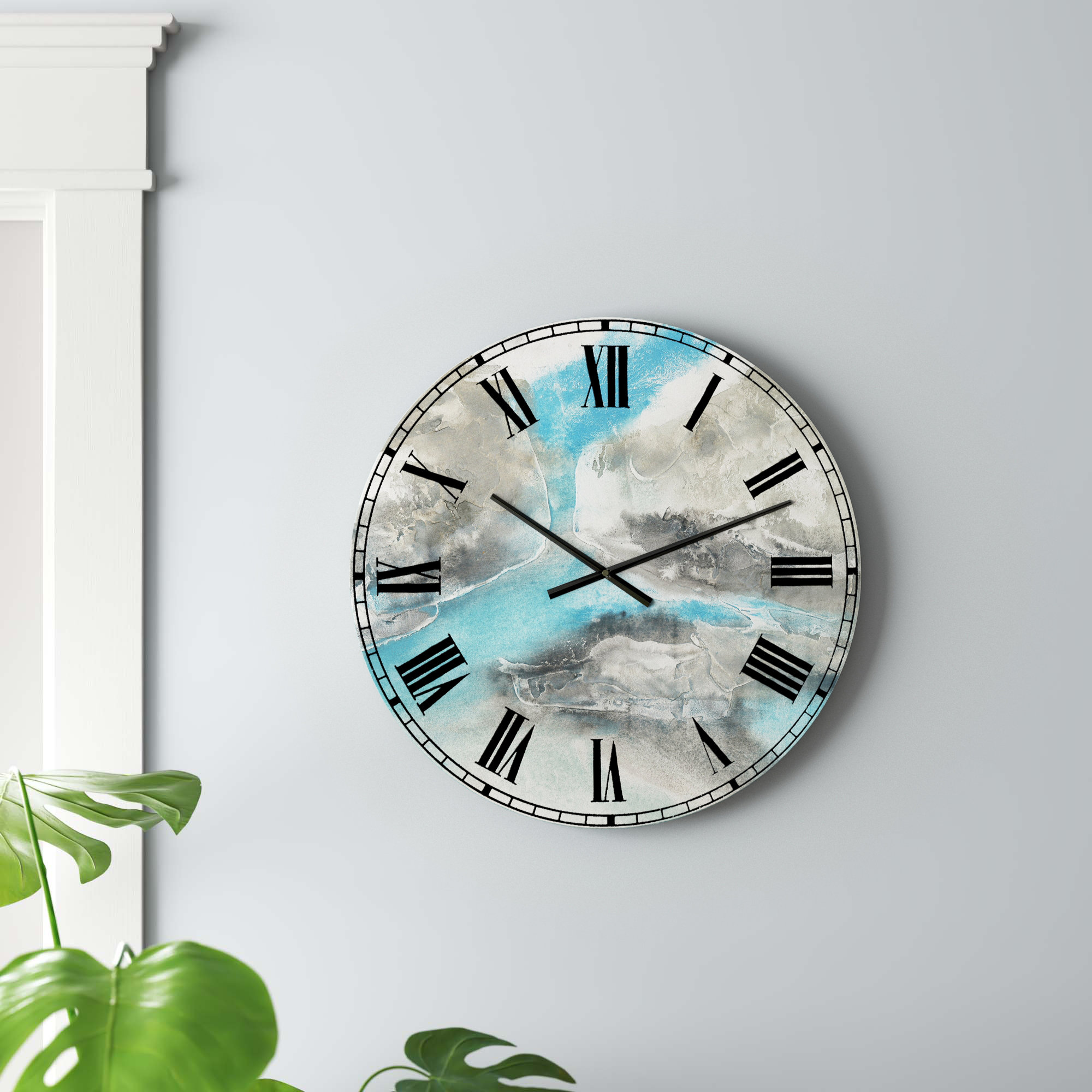 The Twillery Co.® Burgess Watercolor Minimal Tones II Wall Clock ...