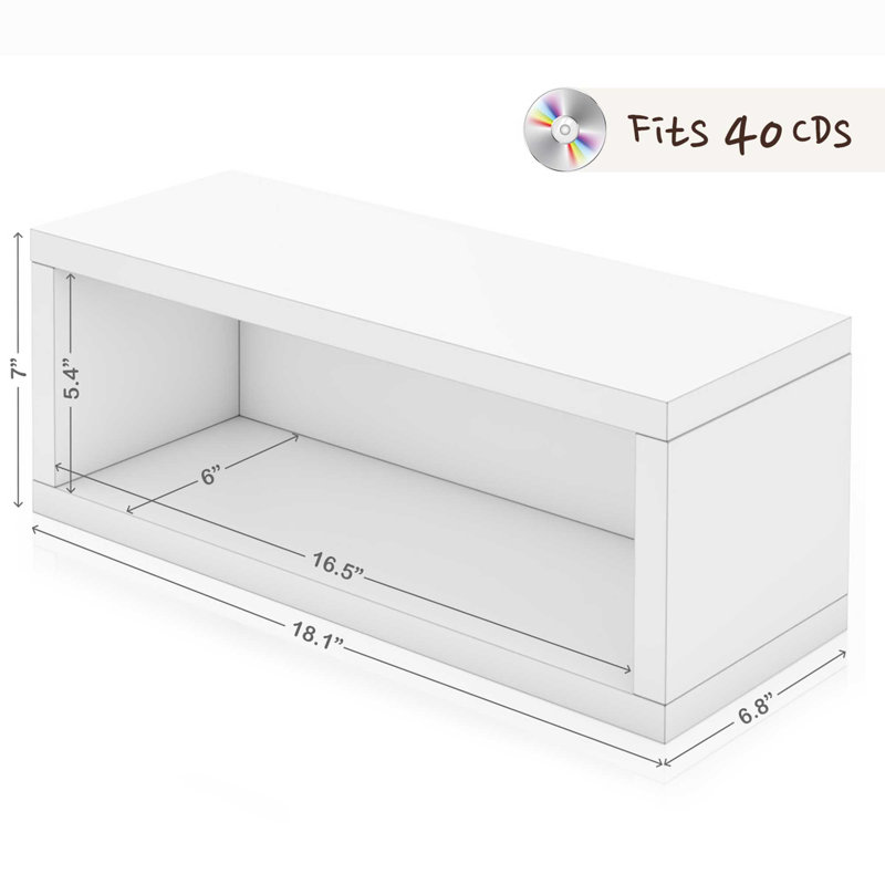 Ebern Designs Toller Multimedia Media Shelves & Reviews | Wayfair