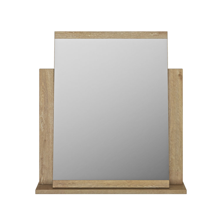 17 Stories Jaleiah Wood Framed Freestanding Bathroom Mirror in Beige ...