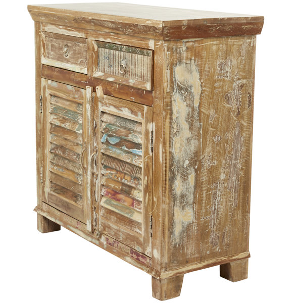 Foundry Select Denroy Rustic Wood Cabinet | Wayfair