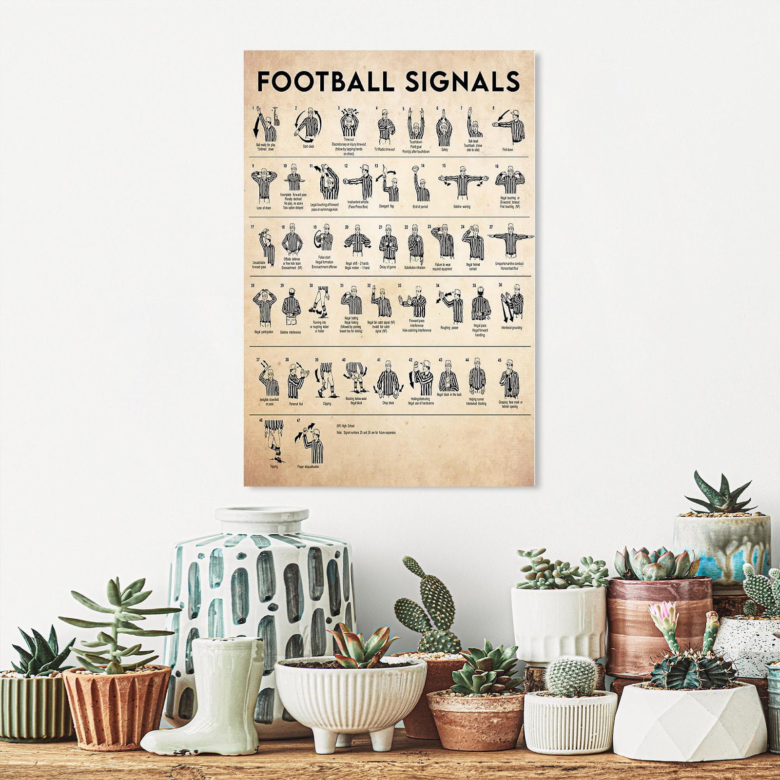 Trinx Football Hand Signals - Wrapped Canvas Graphic Art | Wayfair