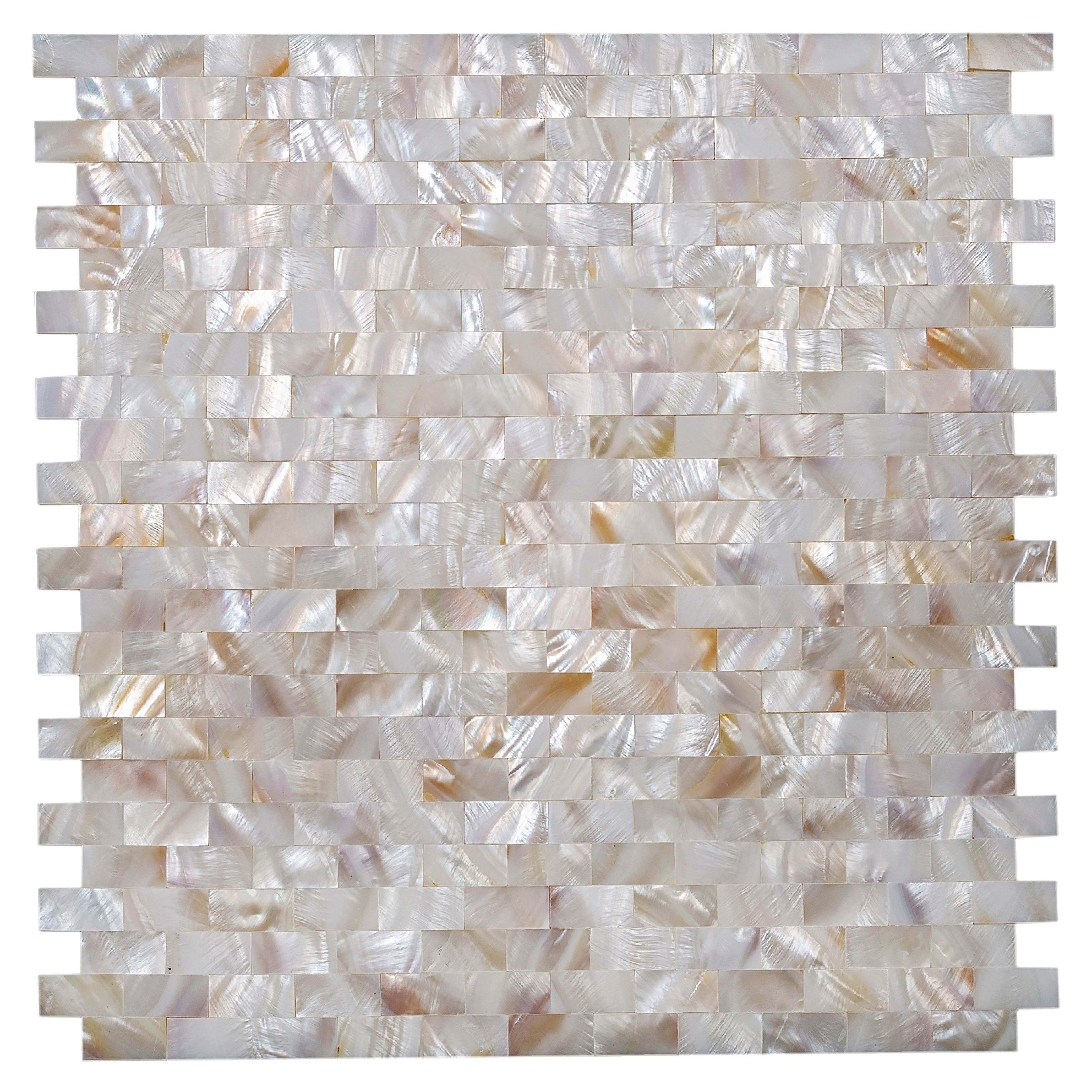 Apollo Tile 11" x 12" Seashell Linear Mosaic Wall & Floor Tile | Wayfair