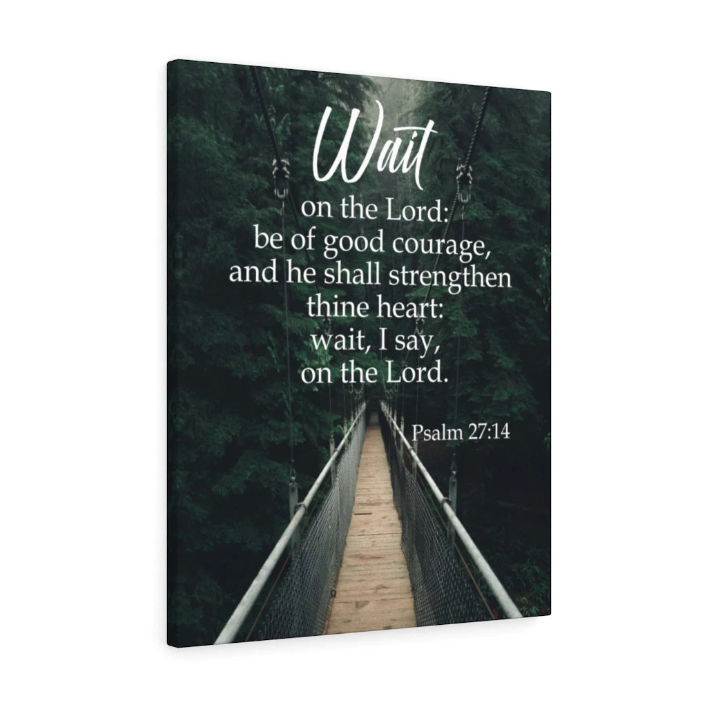 Express Your Love Gifts Wait On The Lord Psalm 27:14 Christian Wall Art ...