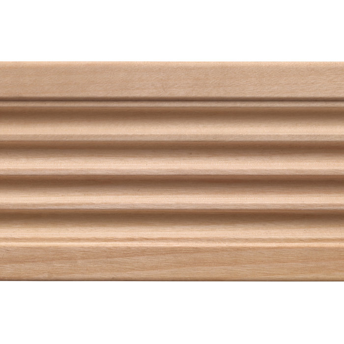 Ornamental Mouldings Hardwood Fluted Moulding 3" H x 84" W x 0.47" D ...