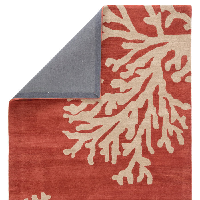 Rosecliff Heights Granger Handmade Hand Tufted Wool Orange Rug ...
