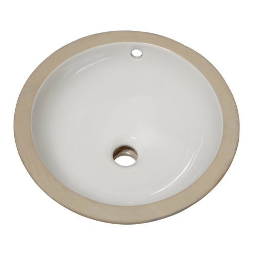 American Standard Orbit Ceramic Circular Undermount Bathroom Sink with ...