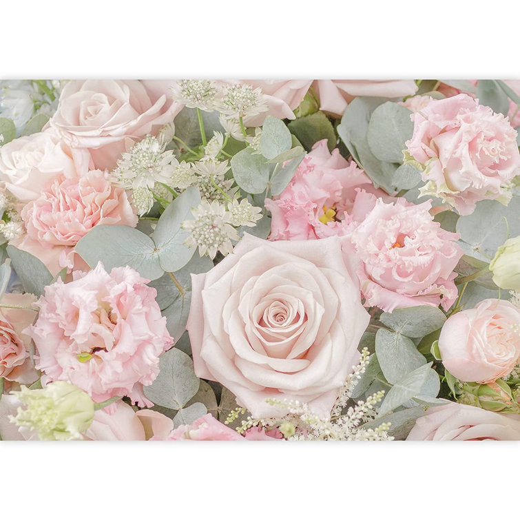 IDEA4WALL Pastel Pink Rose Flower | Wayfair