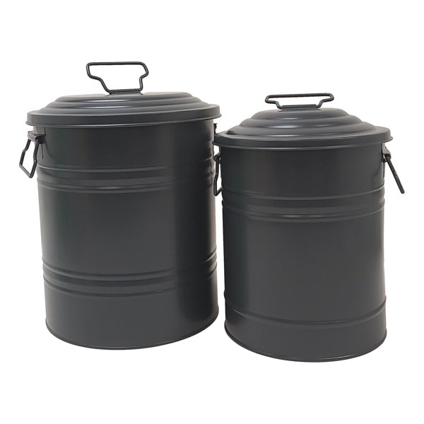 Red Barrel Studio® 2 Piece Galvanized Steel Bucket Set | Wayfair