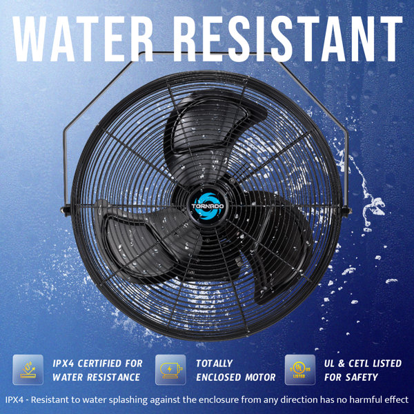Tornado Fans 2 Pack - Tornado 20" Outdoor Rated IPX4 Water-Resistant ...