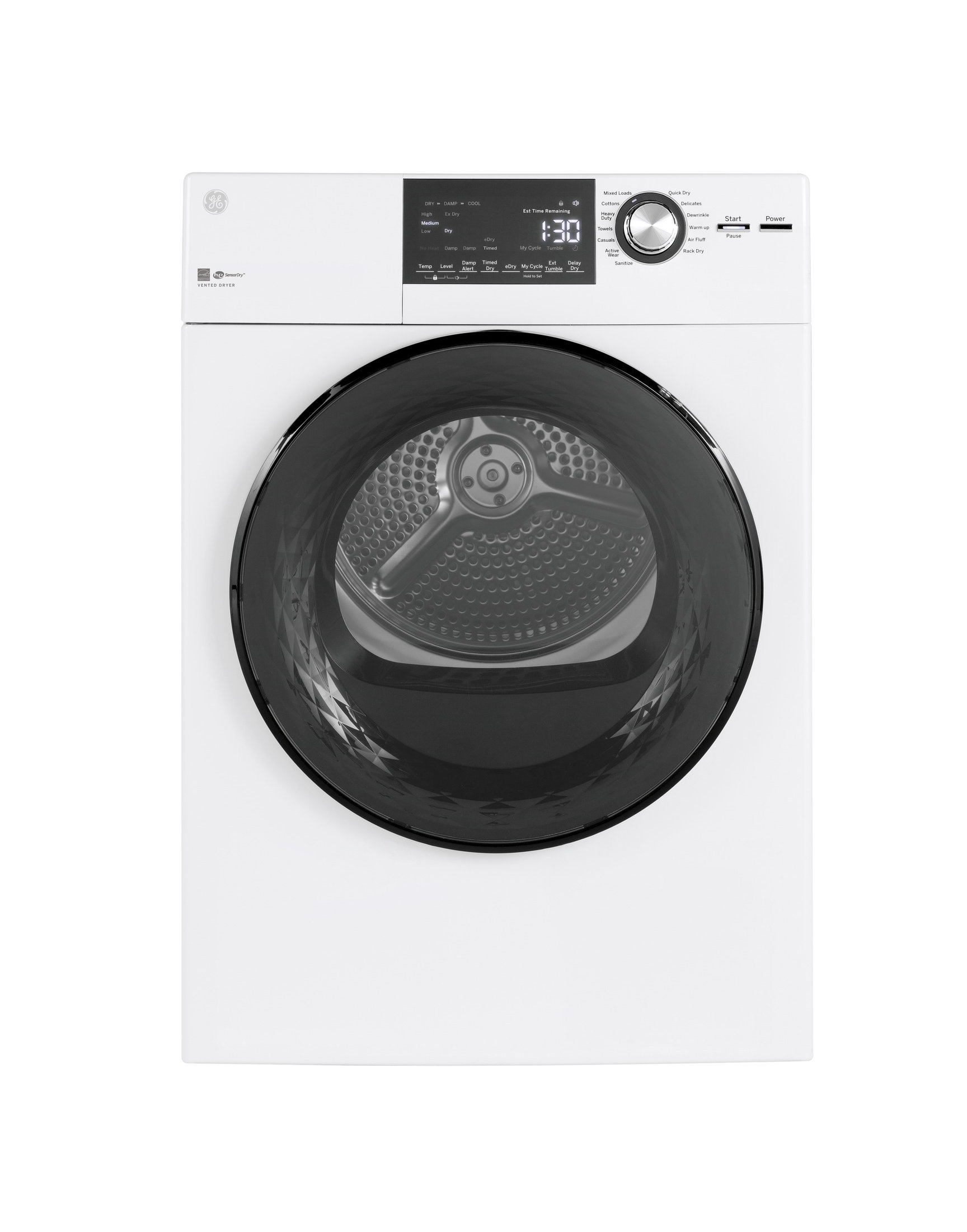 GE Appliances 4.3 Cubic Feet High Efficiency Electric Stackable Dryer ...
