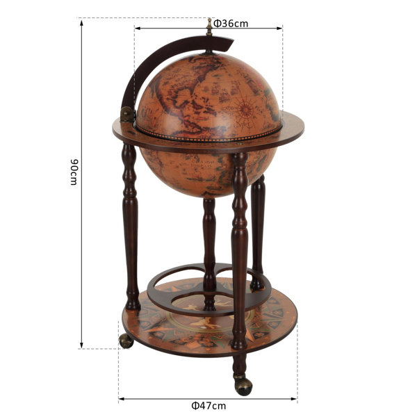 World Menagerie Waterman Retro World Map Bar and Serving Cart & Reviews ...