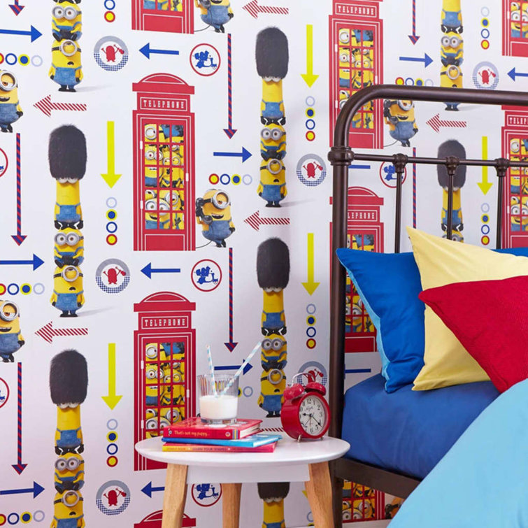 Despicable Me Kids at Home Wallpaper Minions Hello White | Wayfair.co.uk