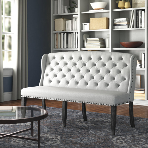 Tufted-wingback-bench | Wayfair