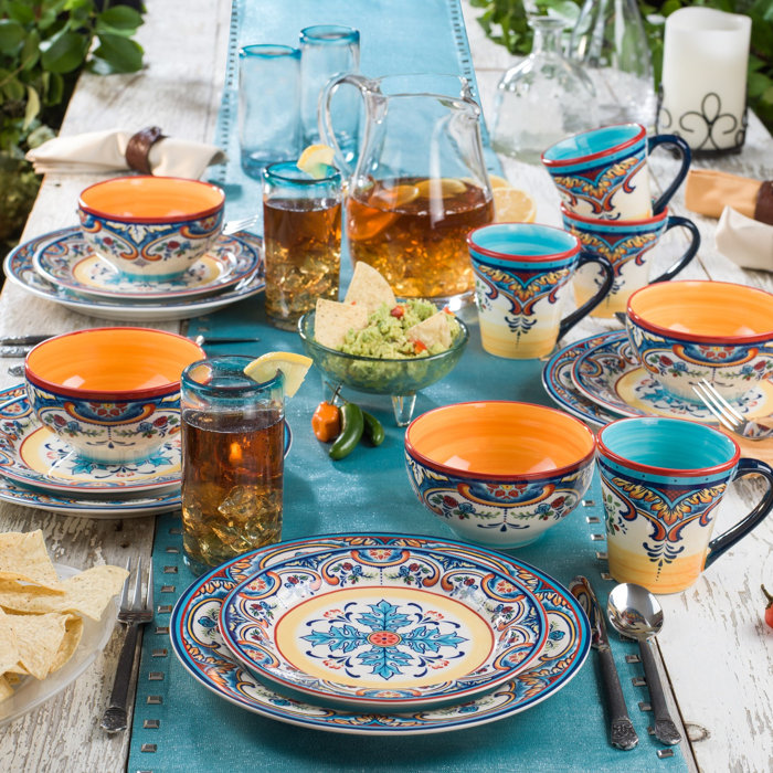 Euro Ceramica Zanzibar Dinner Plate Set & Reviews | Wayfair