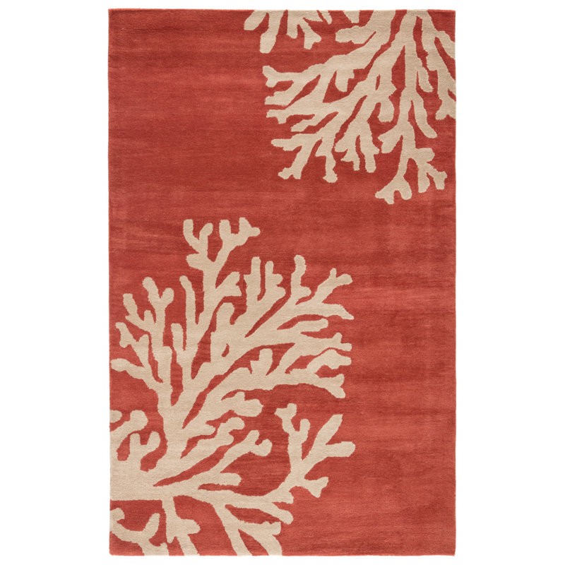 Rosecliff Heights Granger Handmade Hand Tufted Wool Orange Rug ...