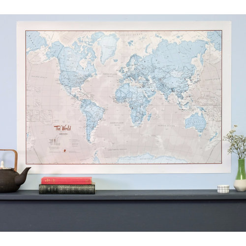 Maps International Roll-Down Medium the World Is Art Wall Map, 23" x 33 ...