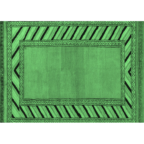 Foundry Select Kathleena Green Machine Washable Rug | Wayfair