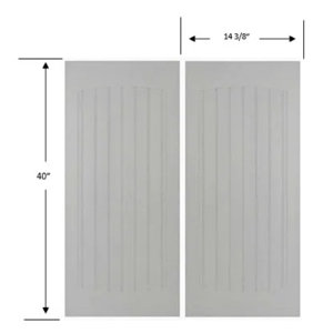 SwingingCafeDoors Beadboard Manufactured Wood Primed Cafe/Saloon Door ...
