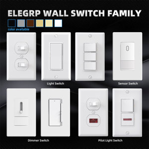 ELEGRP 15 Amp Single Pole Rocker Light Switch | Wayfair