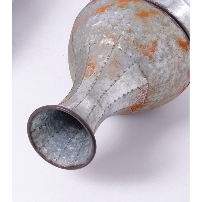 Gracie Oaks Hytop Metal Floor Vase & Reviews | Wayfair