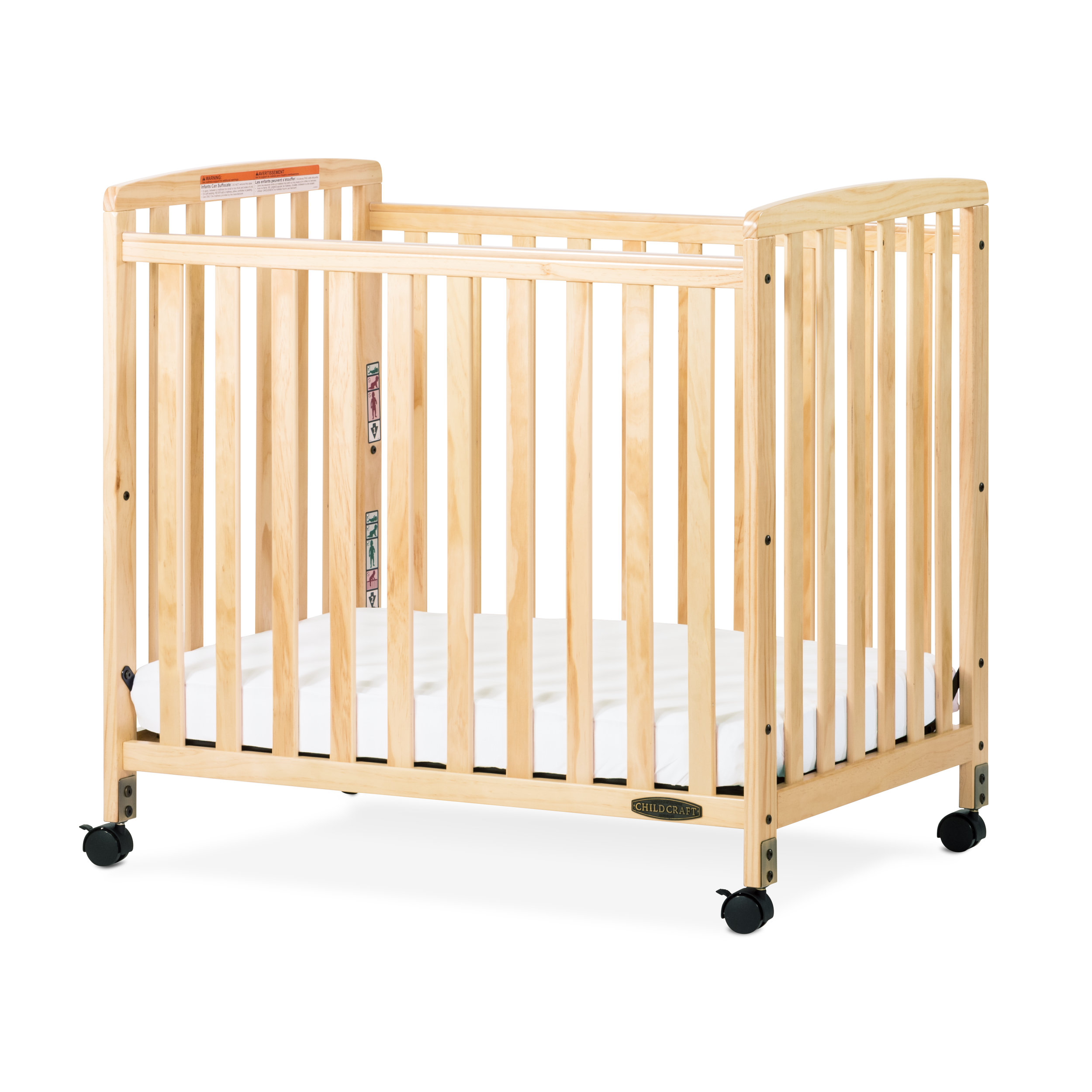 Child Craft Bristol Mini Portable Crib with Mattress & Reviews | Wayfair