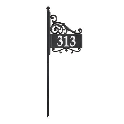 Whitehall Products Nite Bright Acanthus Reflective Lawn Address Sign ...