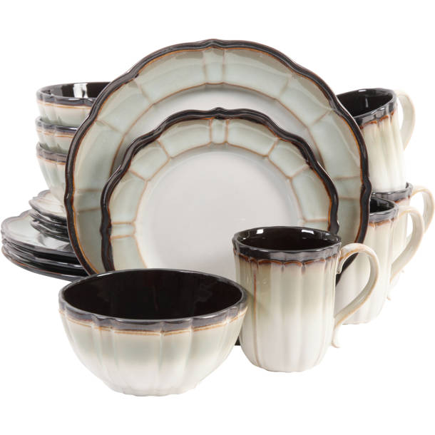 Gibson Stoneware Dinnerware Set - Service for 4 & Reviews | Wayfair