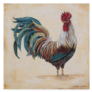 Trademark Art Jean Plout Rooster 4 On Canvas by Jean Plout Print ...