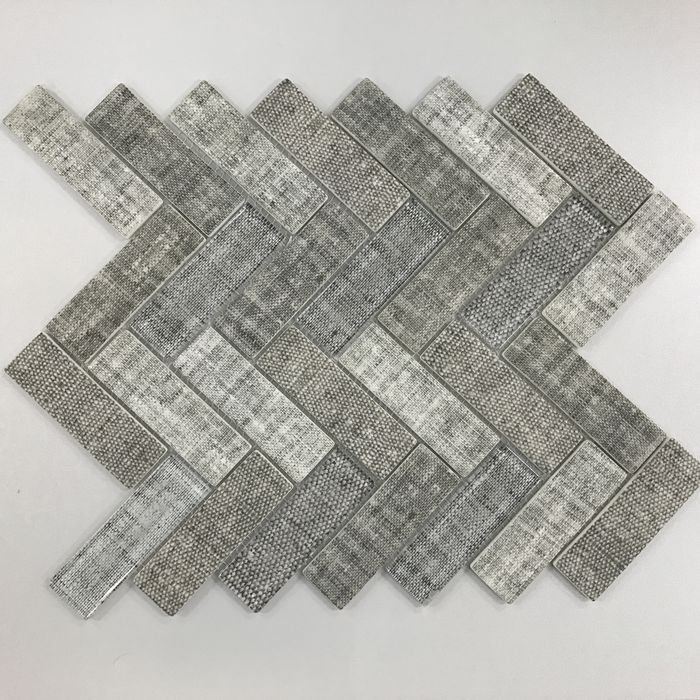 Atelier Tile Glass Heringbone Mosaic Wall & Floor Tile - Wayfair Canada