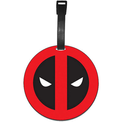 Silver Buffalo Marvel Deadpool Logo Luggage Tag And Suitcase Label ...