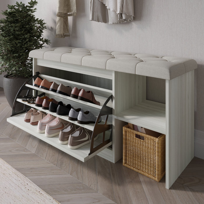 Hokku Designs 11 Pair Shoe Storage Bench | Wayfair