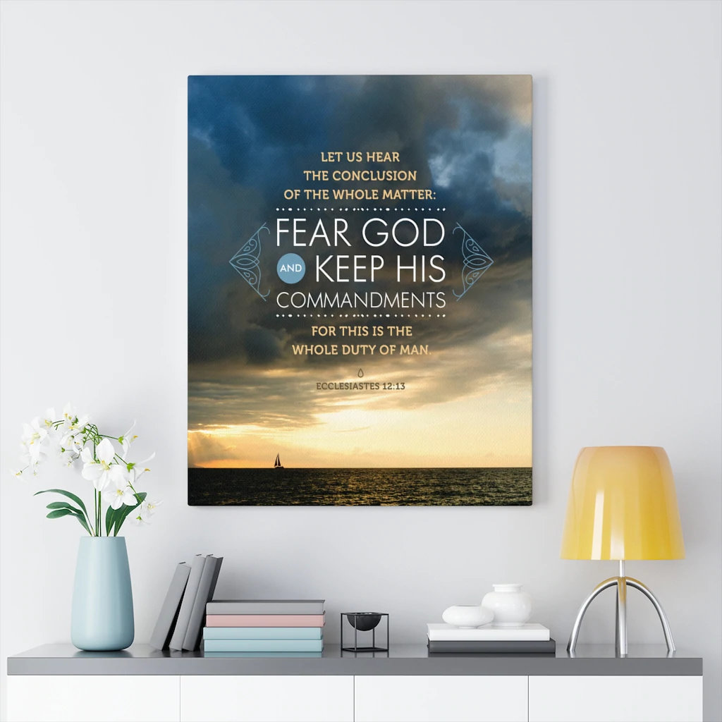 Trinx Fear God and Keep His Commandments Ecclesiastes 12:13 Christian ...