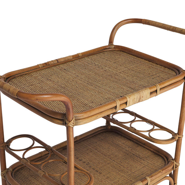 Sika Design Carlo Rattan Bar Cart | Wayfair