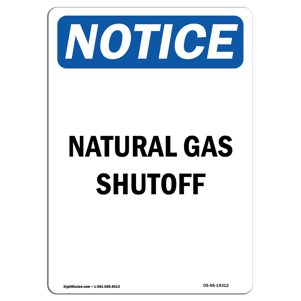 SignMission Natural Gas Shutoff Sign | Wayfair