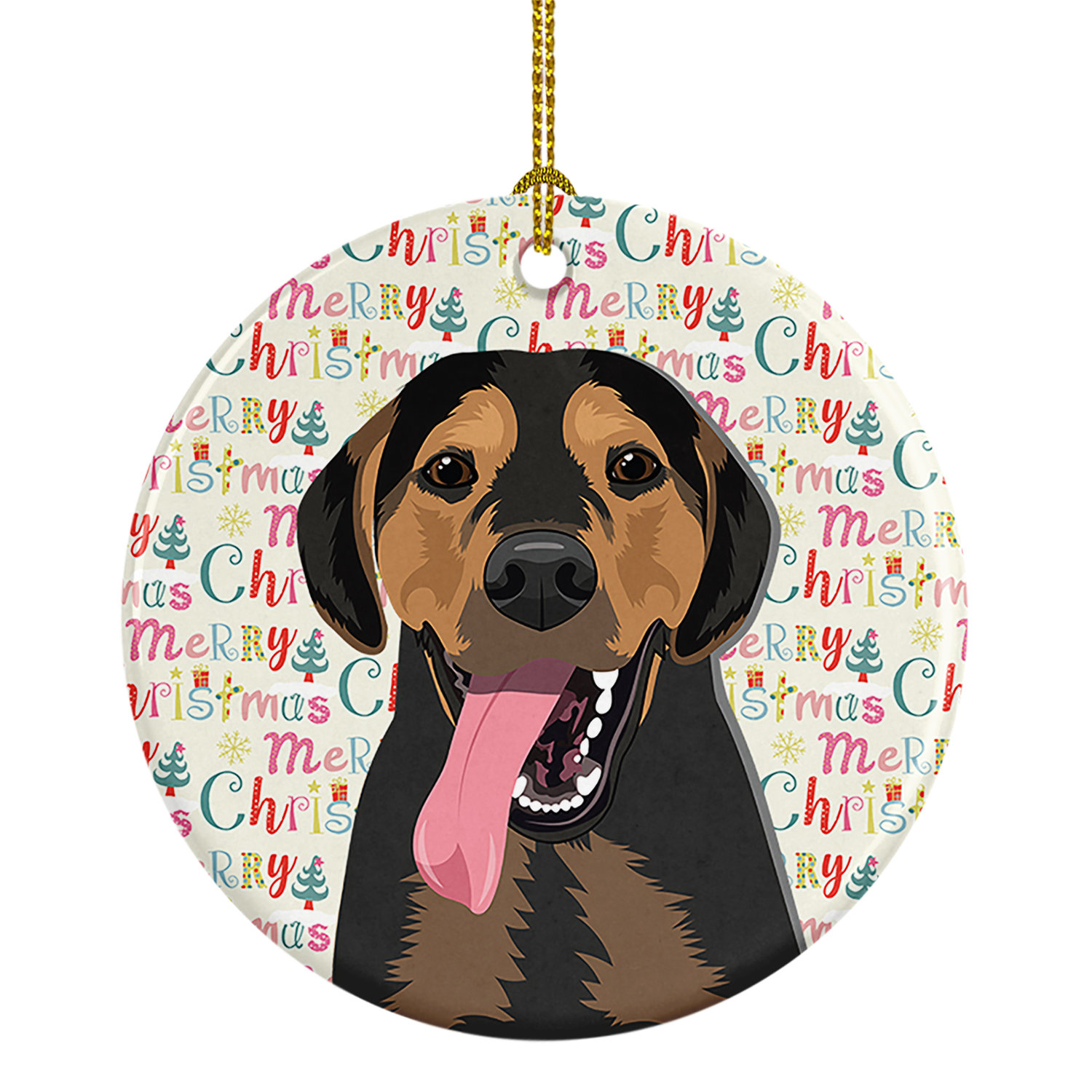 The Holiday Aisle® Rottweiler Black And Tan Christmas Hanging Figurine ...