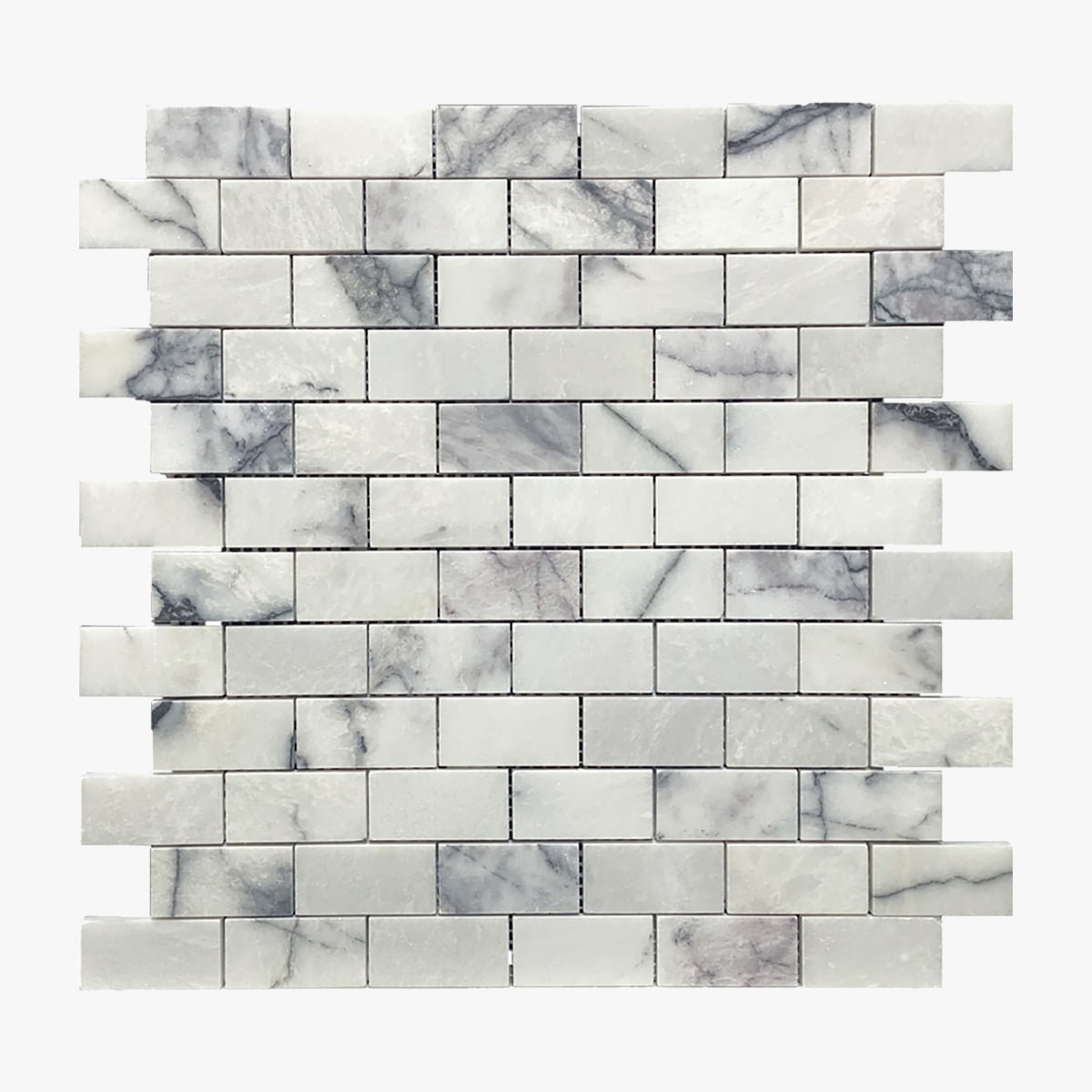 Direct Stone Source 1" x 2" Marble Brick Joint Mosaic Wall & Floor Tile ...