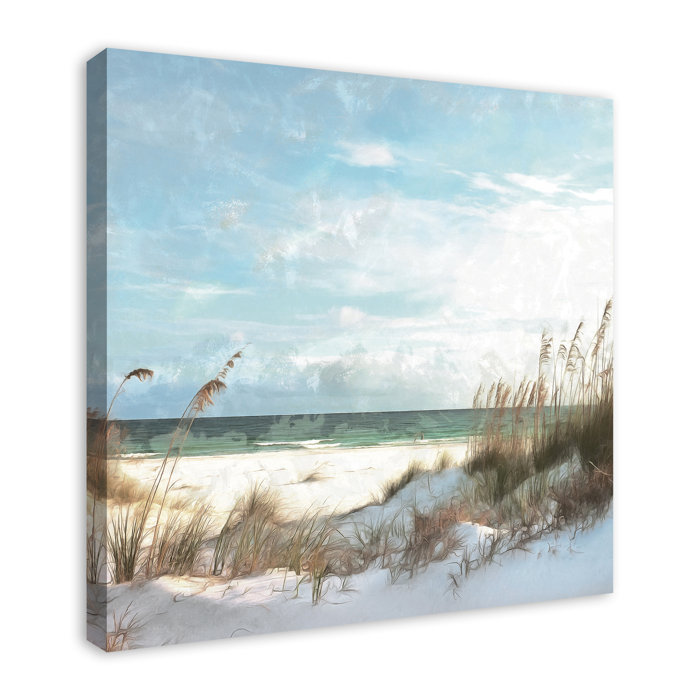 Rosecliff Heights Painted Sand Dunes On Canvas Painting | Wayfair