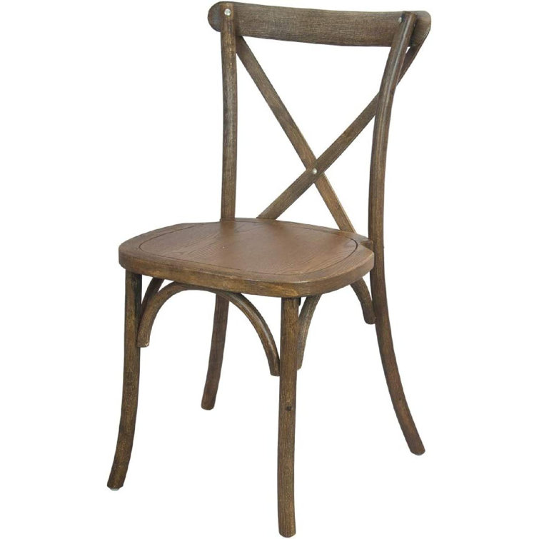 August Grove® Wood Cross Back Chair, 1 Pack | Wayfair