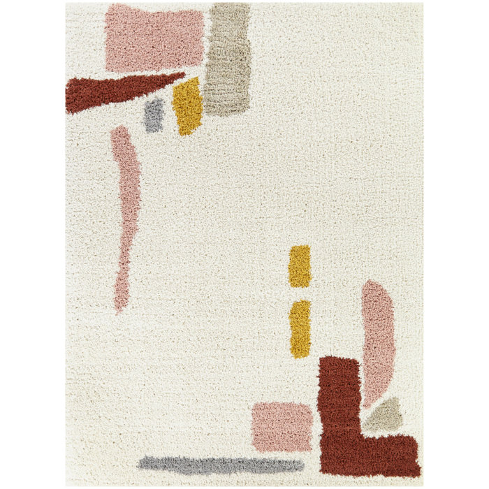 George Oliver Chantsong Abstract Shag Area Rug & Reviews | Wayfair