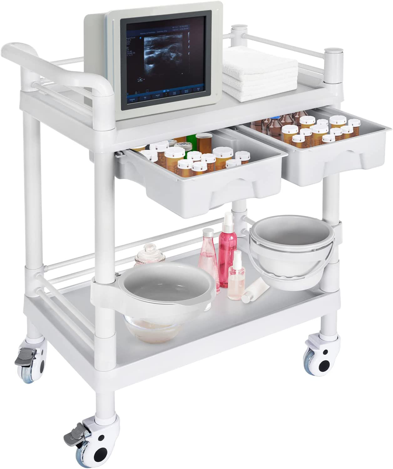 Domccy® 2-Tier Medical Beauty Salon Trolley | Wayfair