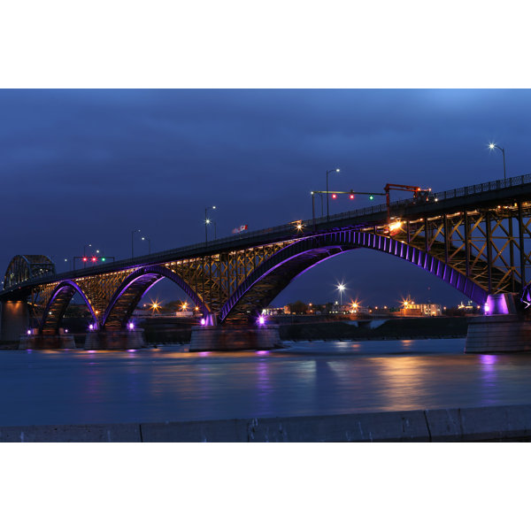 Ebern Designs Lowayne Peace Bridge by - Wrapped Canvas Photograph | Wayfair