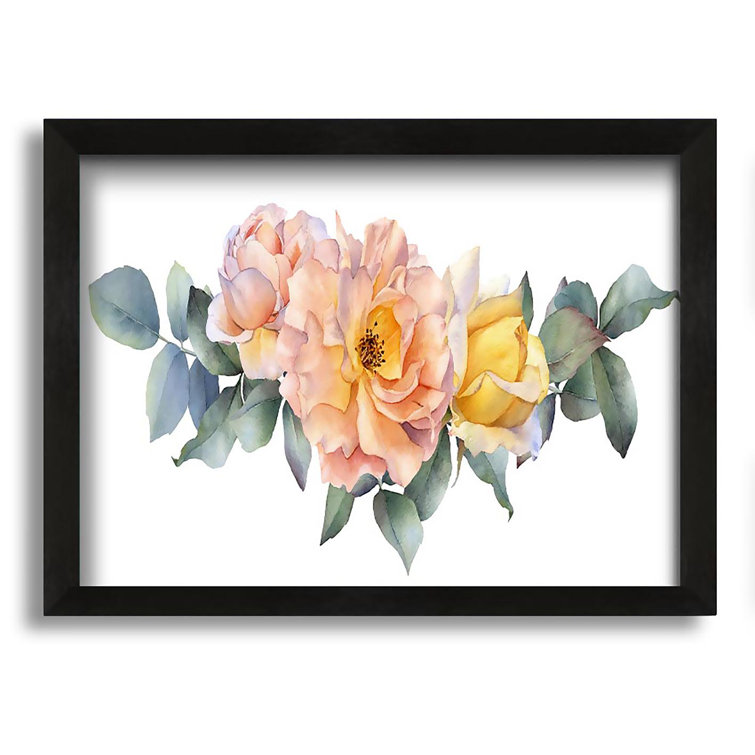 Ophelia & Co. The Blush Pink Rose - Picture Frame Painting on Canvas ...