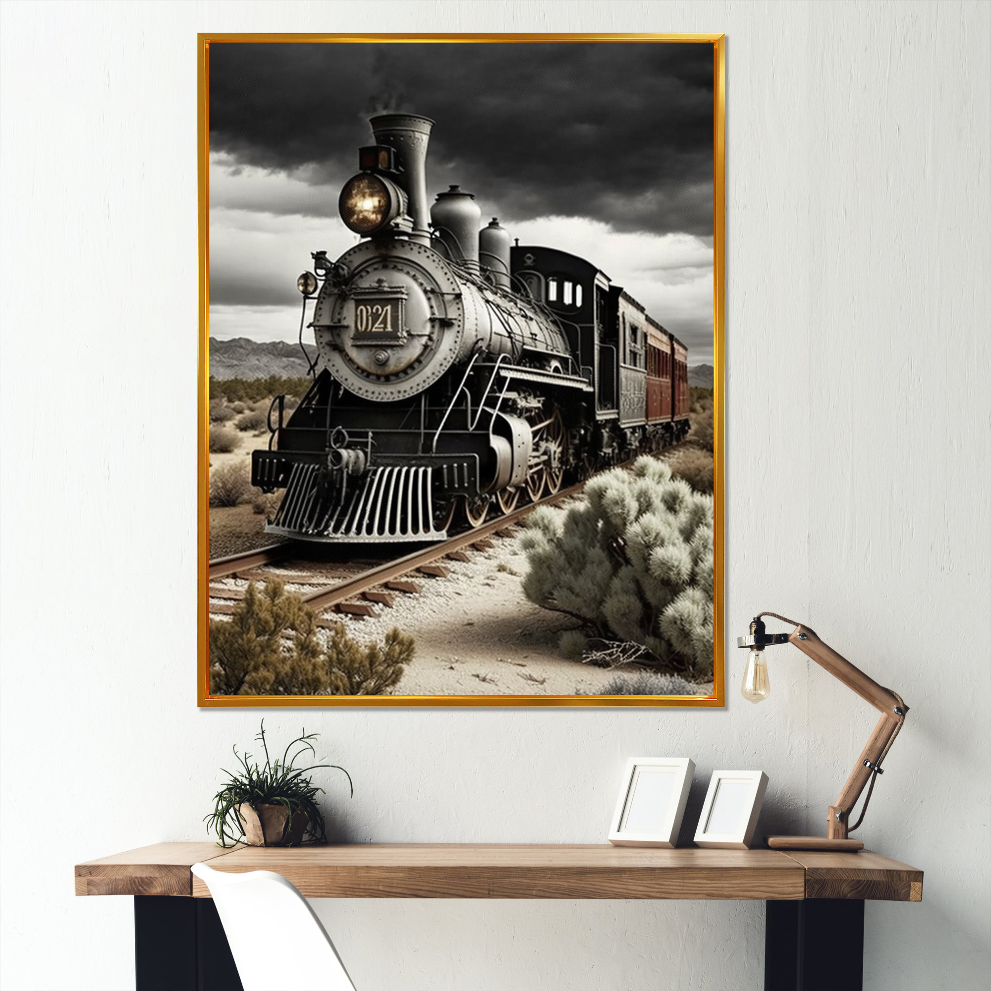 Williston Forge Train On The Track I On Canvas Print | Wayfair